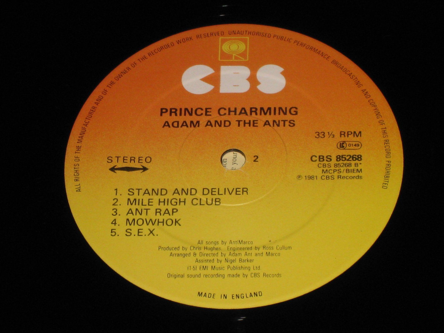 LP - ADAM AND THE ANTS - PRINCE CHARMING (Gebraucht) in Steckborn für ...