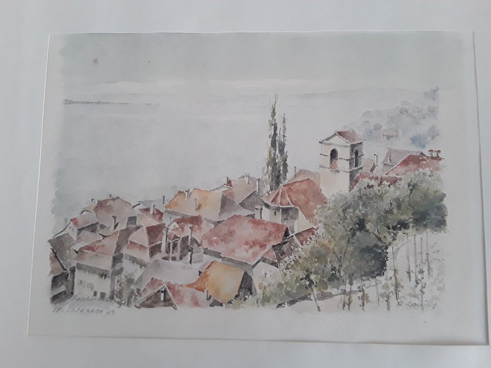 St Saphorin Aquarelle signé R. Rouilly | Kaufen auf Ricardo