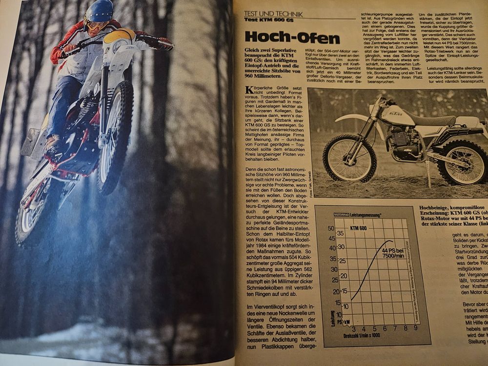 Motorrad 6/84 Honda VF 1000 500 F2 750 Kawasaki KTM Puch xa (Gebraucht ...
