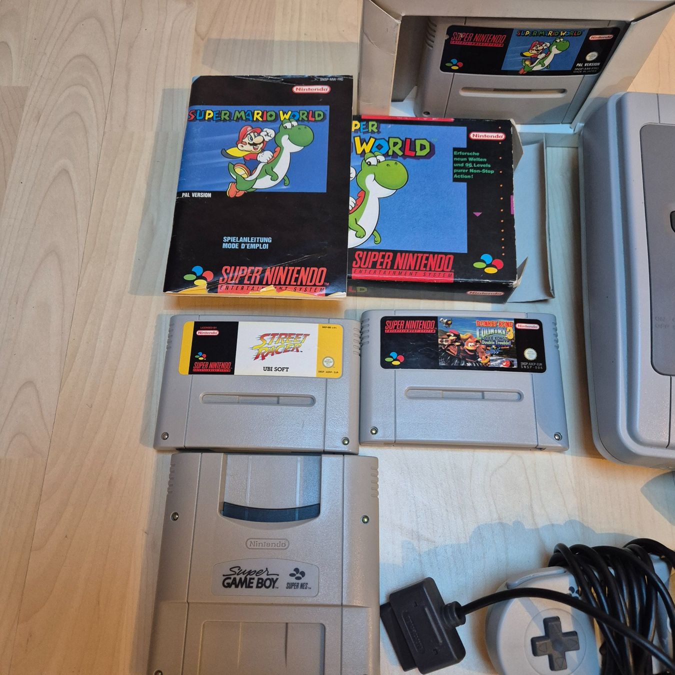 Super Nintendo SNES Konsole mit Spielen und 2 Controller (Gebraucht) in ...