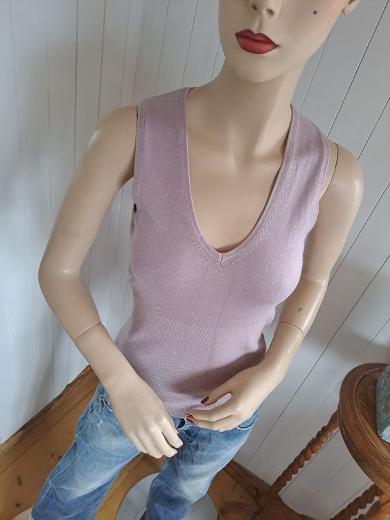 MORE&MORE Gilet Weste Pullunder 36 Violet Taupe S y2k | Kaufen auf Ricardo