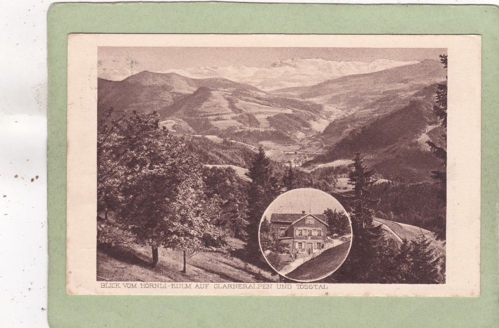 Tösstal Blick v Hörnli Kulm auf Glarneralpen 1921 (Gebraucht) in Herisau für CHF 1 – mit ...