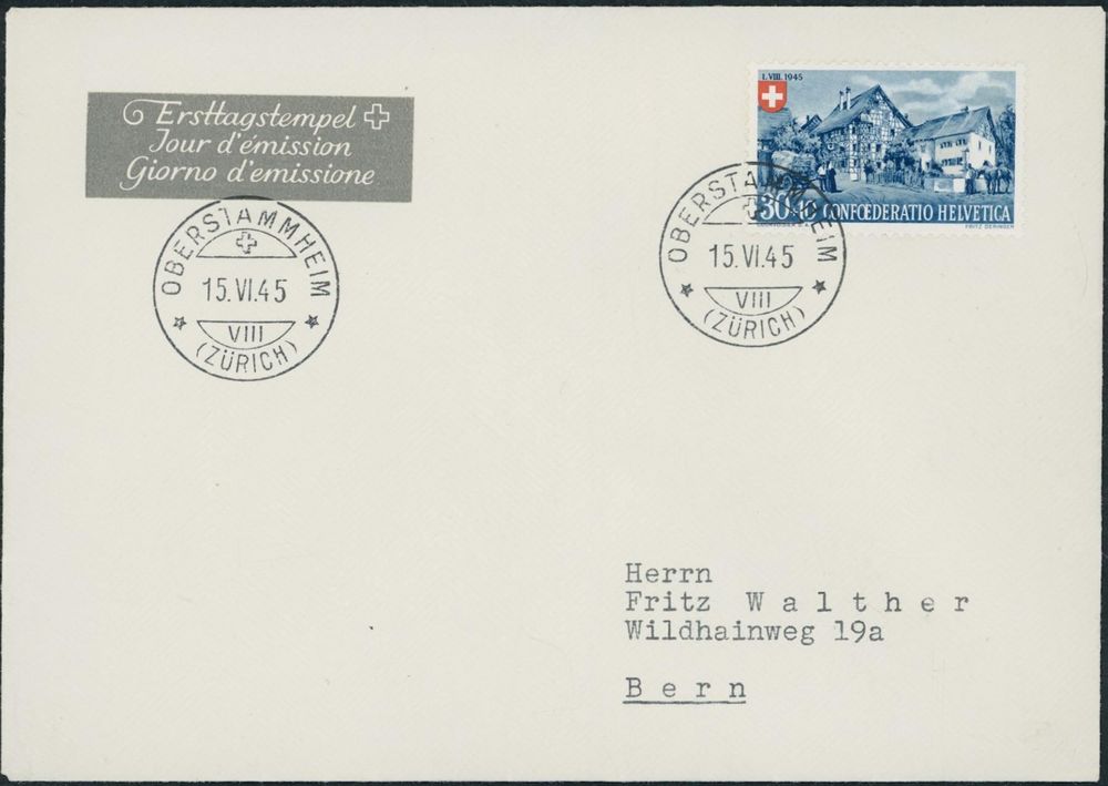 1945 - Pro Patria - FDC ET - Gaudard (Gebraucht) in Schindellegi für CHF 150 – mit Lieferung auf ...