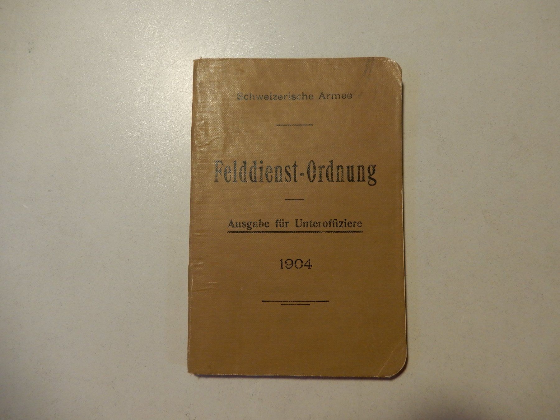 Feld-Dienst Ordnung 1904, Schweizer Armee, Rarität! (Gebraucht) in ...