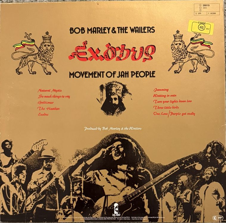 Bob Marley - Exodus - LP Schallplatte Vinyl - Top Zustand! (Gebraucht ...