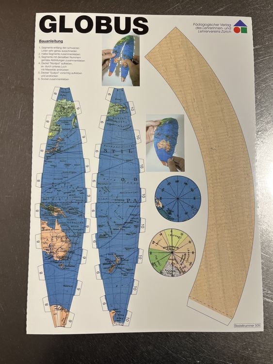 Modellbogen / Bastelbogen Globus (Neu (gemäss Beschreibung)) in ...