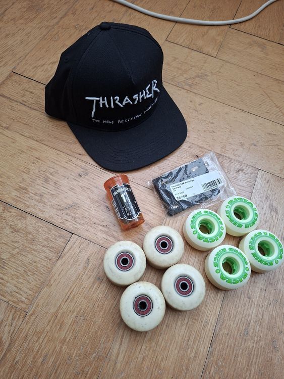 skateboard accessoires thrasher roues, casquette jamais port (D ...