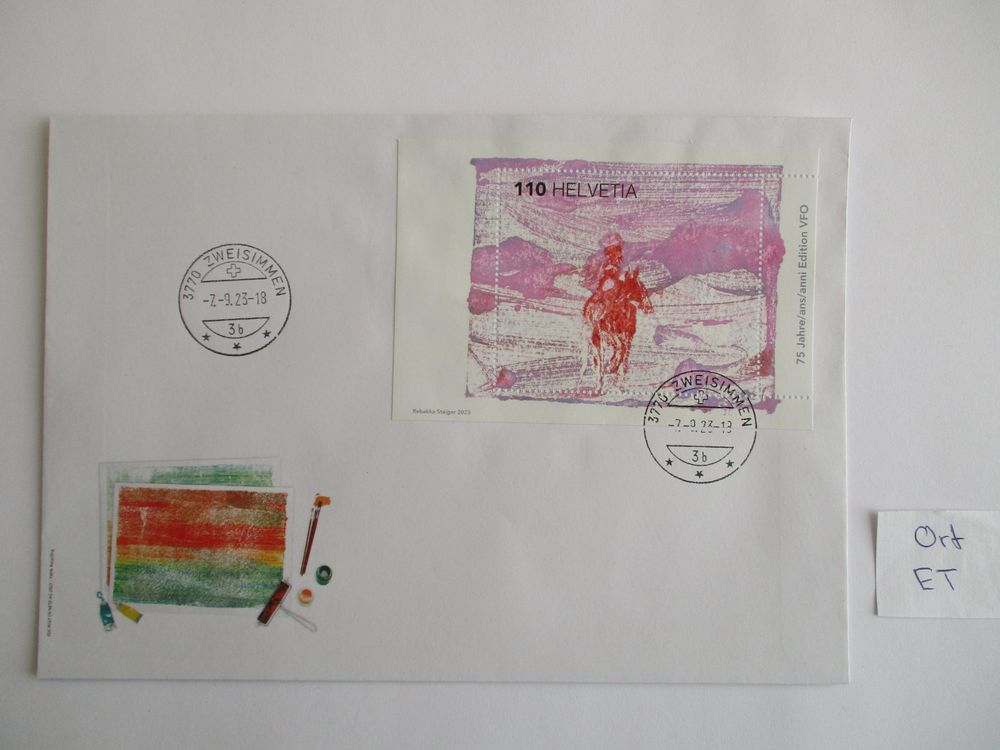 FDC Block Farb Edition mit Ort ET 3770 Zweisimmen (Gebraucht) in ...