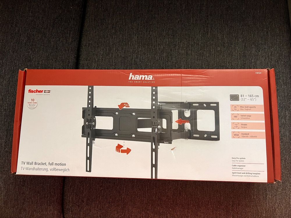 Neu | TV-Wandhalterung | Fischer (Neu und originalverpackt) in Birmensdorf ZH für CHF 25 – nur ...