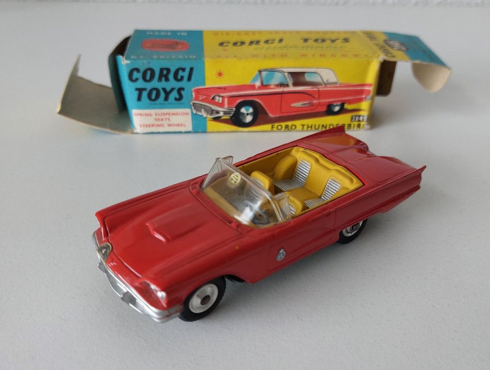 Corgi Toys 214S Ford Thunderbird mit Original Bor (Gebraucht) in ...