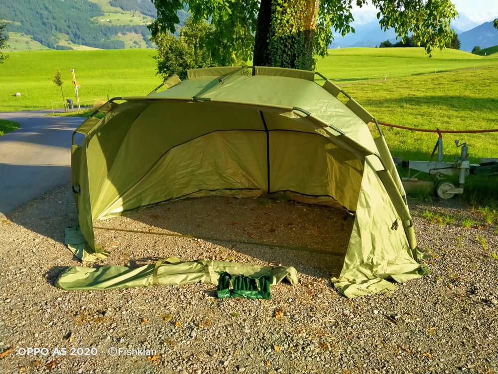 Angler Zelt Carp Shelter JRC Brolly / standhaft stark (Gebraucht) in ...