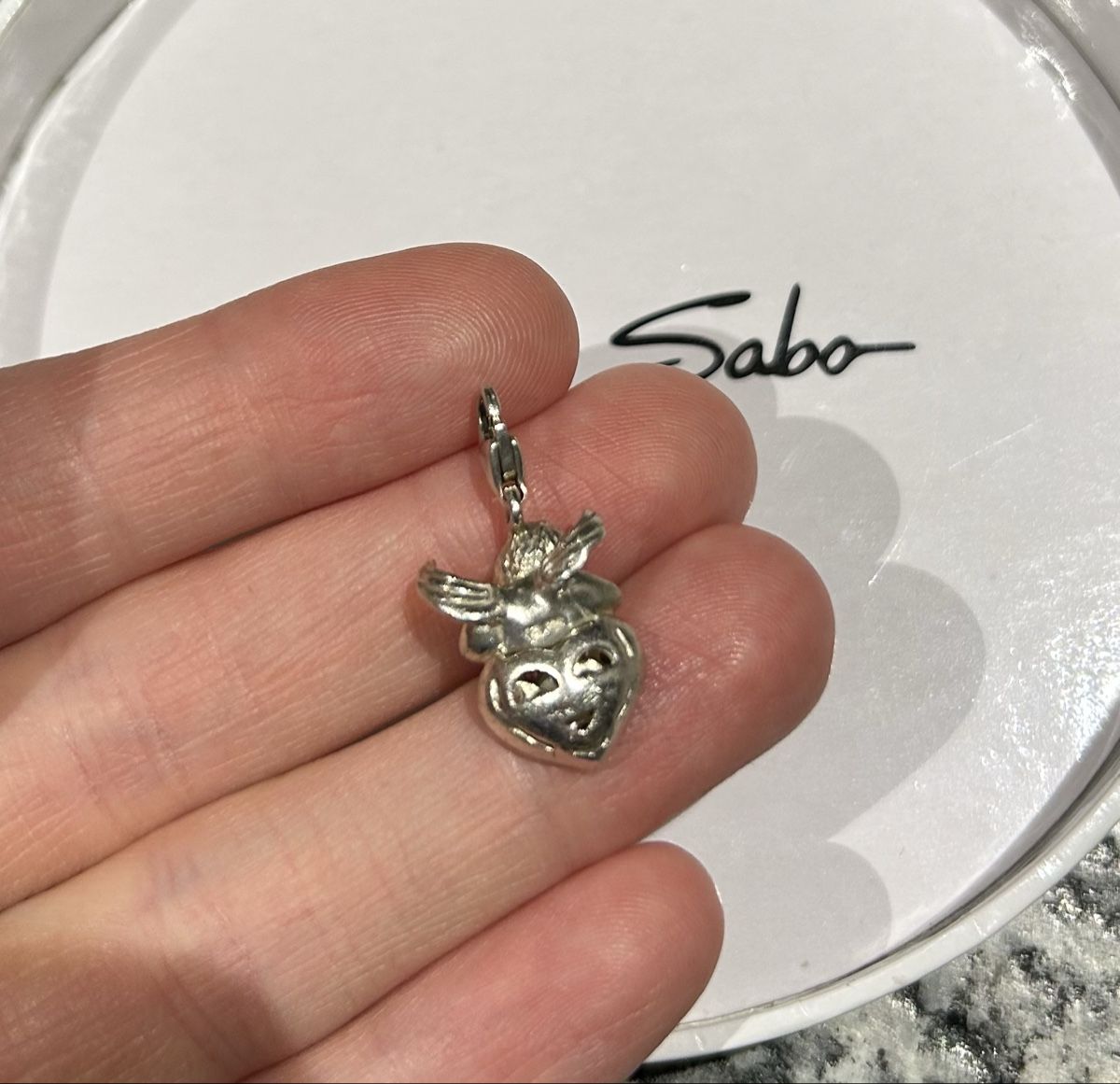 Thomas Sabo Charm Anhänger, Engel mit Herz, Silber 925 👼🤍 (Gebraucht ...