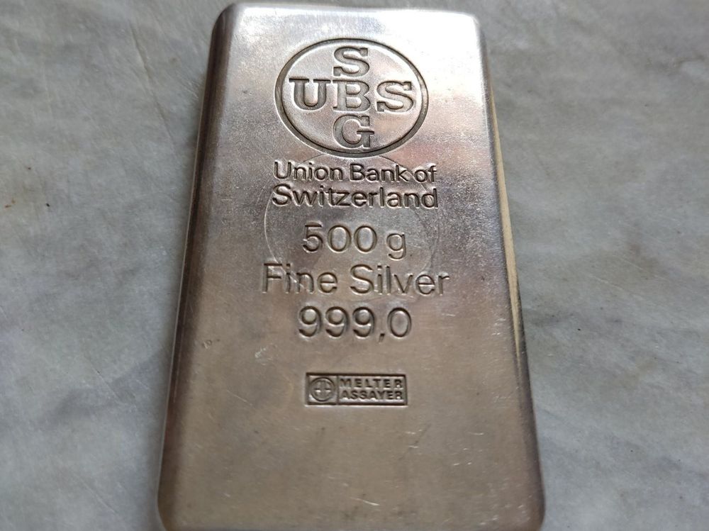 SILVER LINGOT 999 500GR UBS (D'occasion) à Clarens pour CHF 380 – avec ...