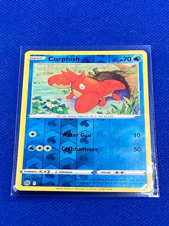 Pokemon Brilliant Stars Corphish 032 / 172 Reverse Holo EN (Neu (gemäss ...