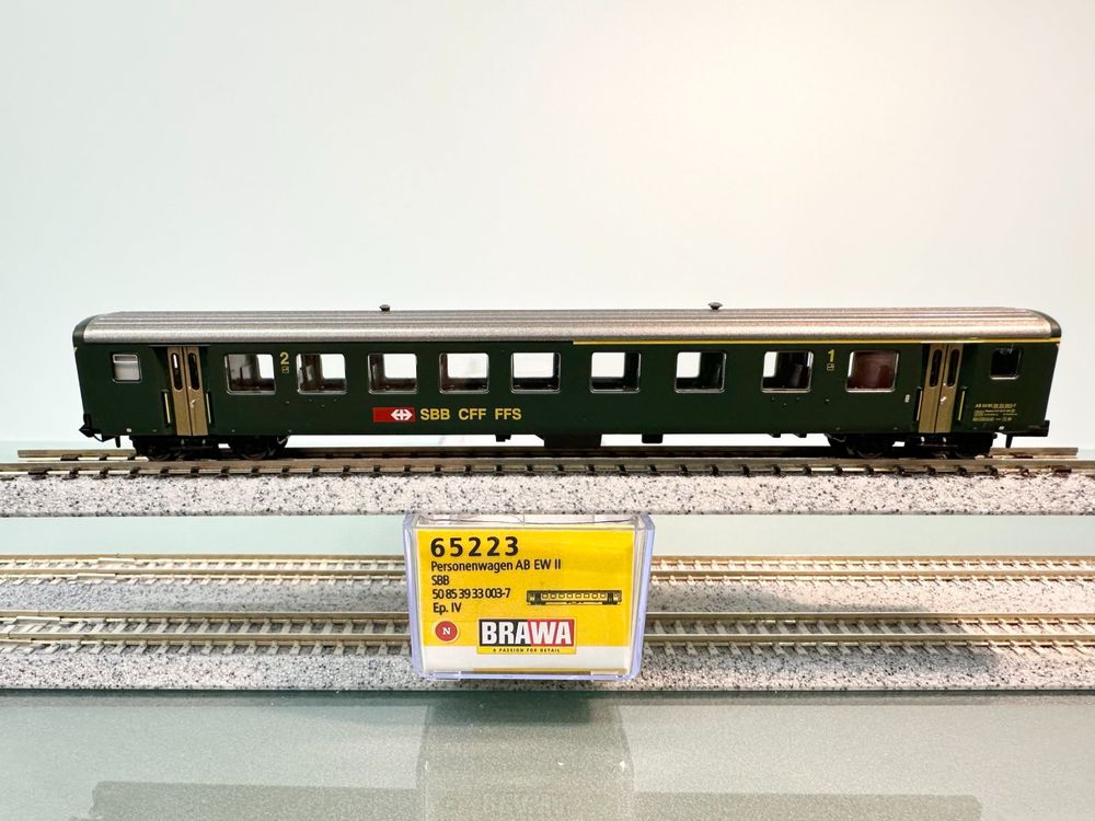 Brawa SBB EW II Einheitswagen AB 65223 Spur N (Neu und originalverpackt ...