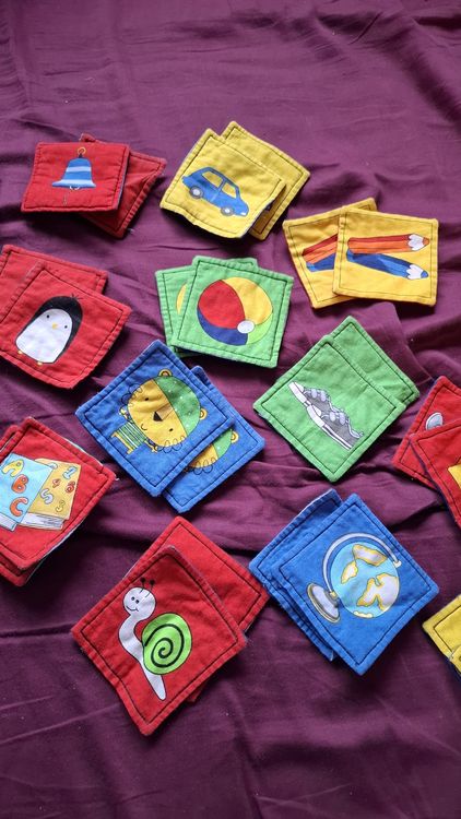 Memory aus Stoff mit verschiedenen Motiven, Top Zustand (Neu (gemäss ...