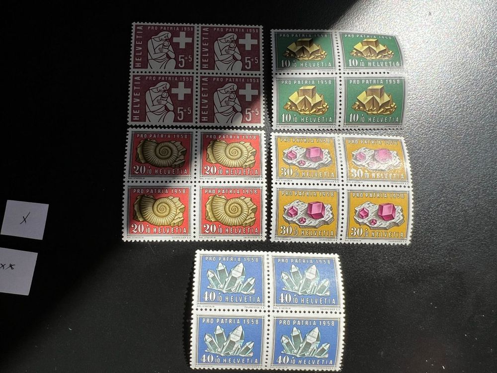 5 blocs de 4 neufs Pro Patria 1956 selon photos | Kaufen auf Ricardo
