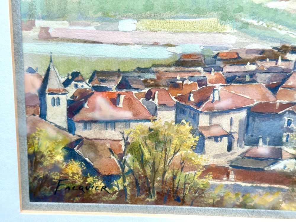 Aquarelle sur papier Falquier (XXe, CH) | Kaufen auf Ricardo
