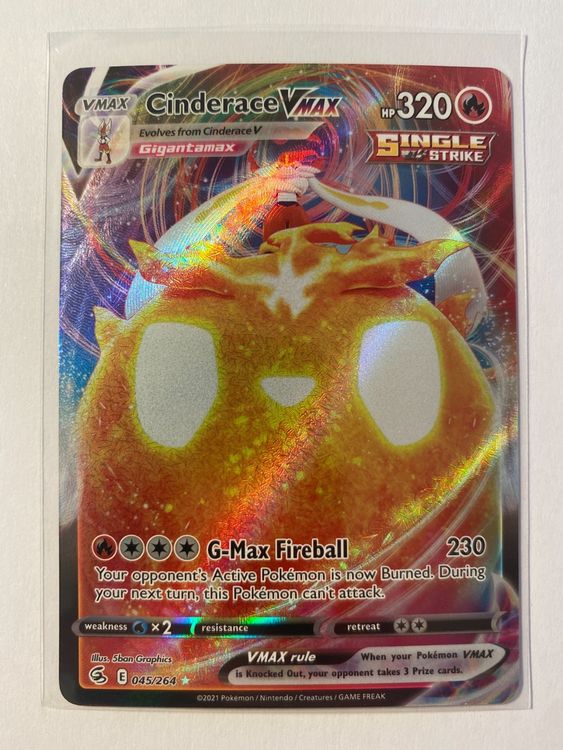 Pokemon Cinderace VMax 045/264 Fusion Strike EN (Neu (gemäss ...