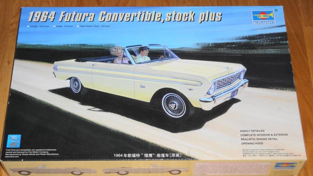 TRUMPETER 1964 FORD FALCON FUTURA CONVERTIBLE 1:25 (Neu (gemäss ...