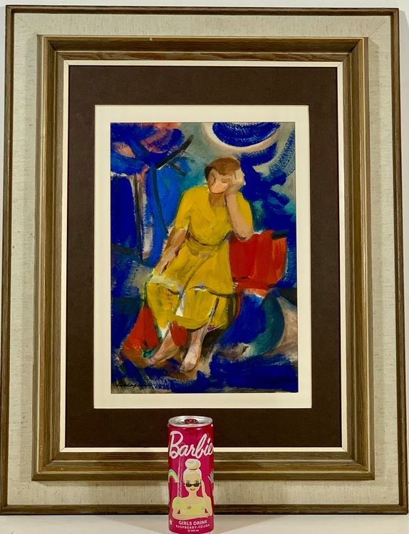 Karl Schlageter (1894-1990) Gemälde Frau im Gelben Kleid (Gebraucht) in Root für CHF 170 – mit ...