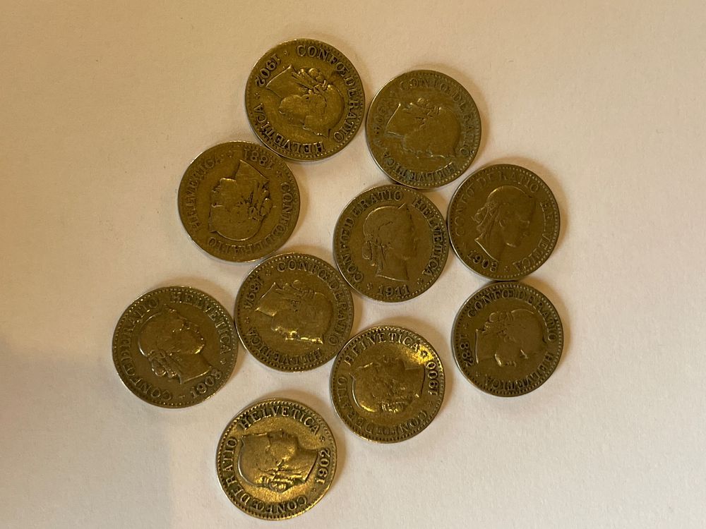 10stk. 10rp. ü100jahre alt (26) (Gebraucht) in Bonstetten für CHF 3 – mit Lieferung auf Ricardo ...