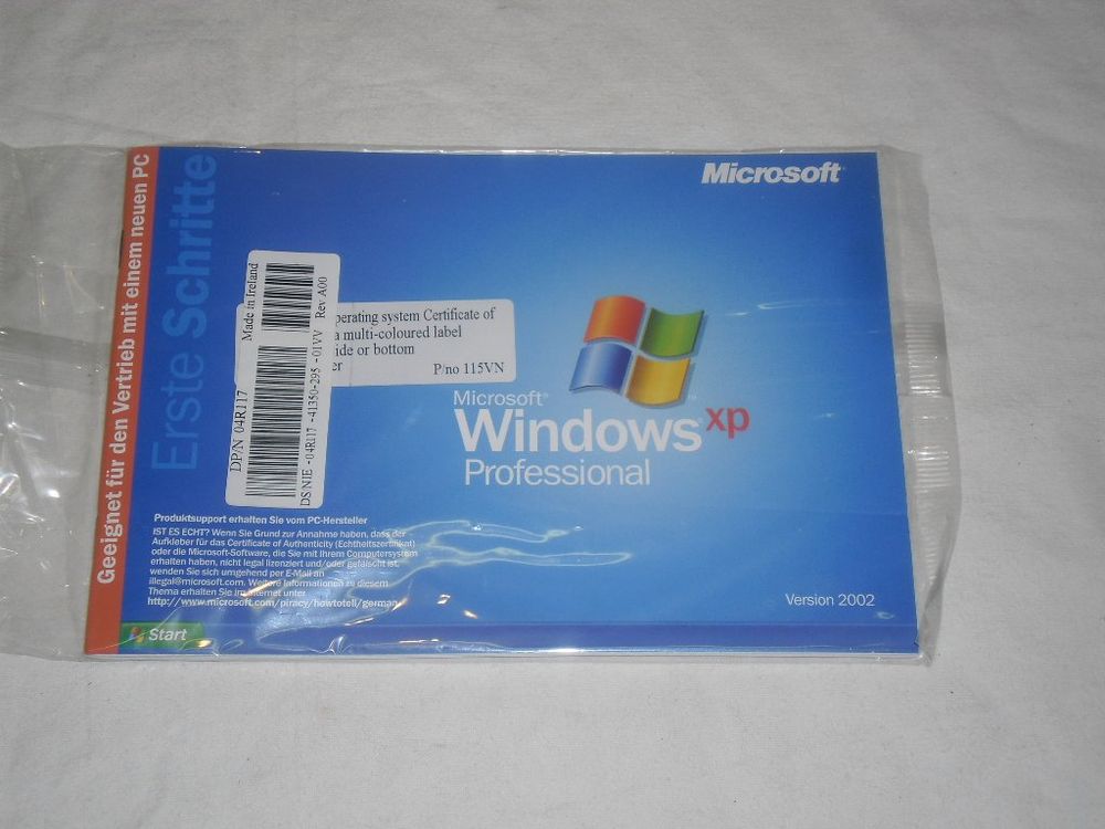 CD - Windows XP professional , Version 2002 (Neu und originalverpackt ...
