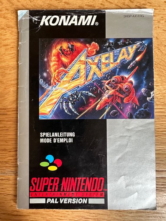 Axelay SNES Anleitung/Notice (FRG) (Gebraucht) in Vucherens für CHF 5 ...