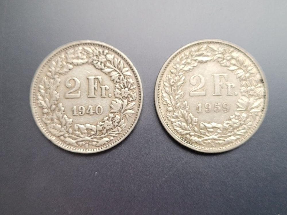 2 × 2 Franken Silbermünzen (Gebraucht) in Goldingen für CHF 11 – mit Lieferung auf Ricardo kaufen