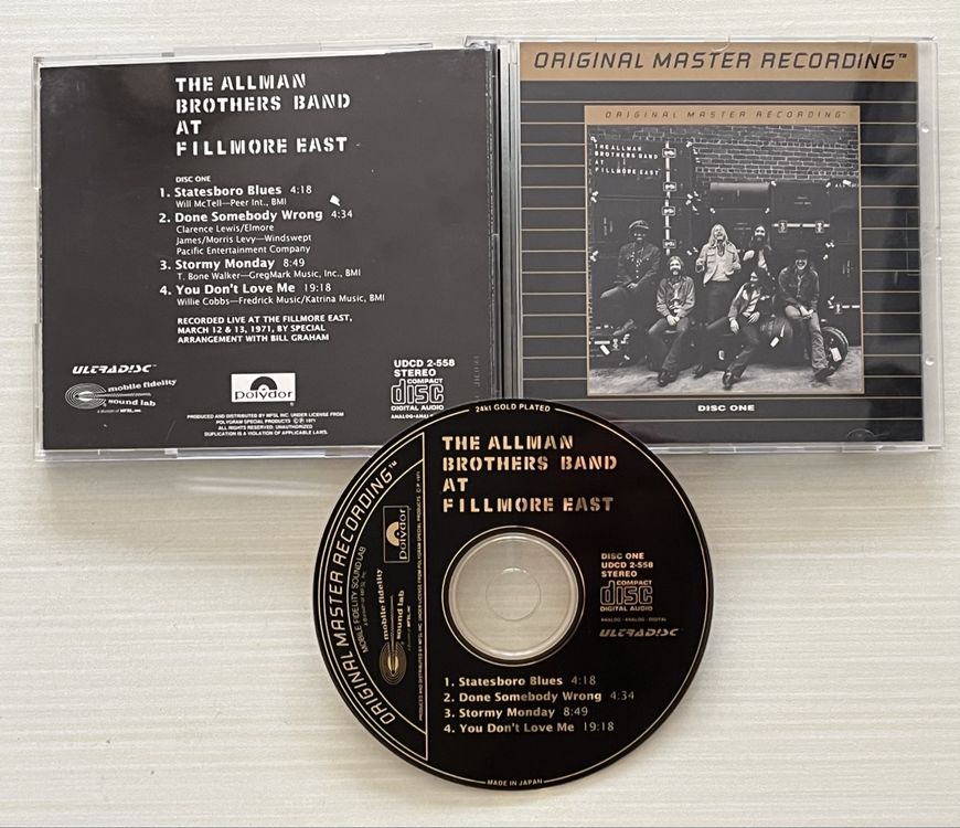 Allman Brothers Band At Fillmore East (Disc One) - Gold CD (Gebraucht) in Riehen für CHF 18 ...