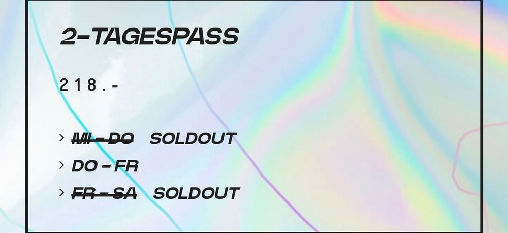 Gurtenfestival 2 Tagesticket Fr/Sa (Neu (gemäss Beschreibung)) in Zürich für CHF 220 – nur ...