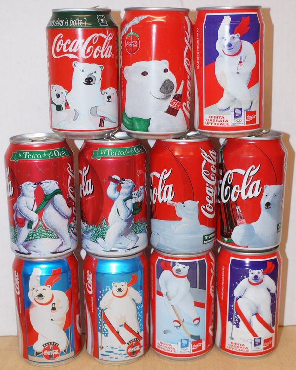 11 Coca-Cola Eisbären Dosen | Kaufen auf Ricardo