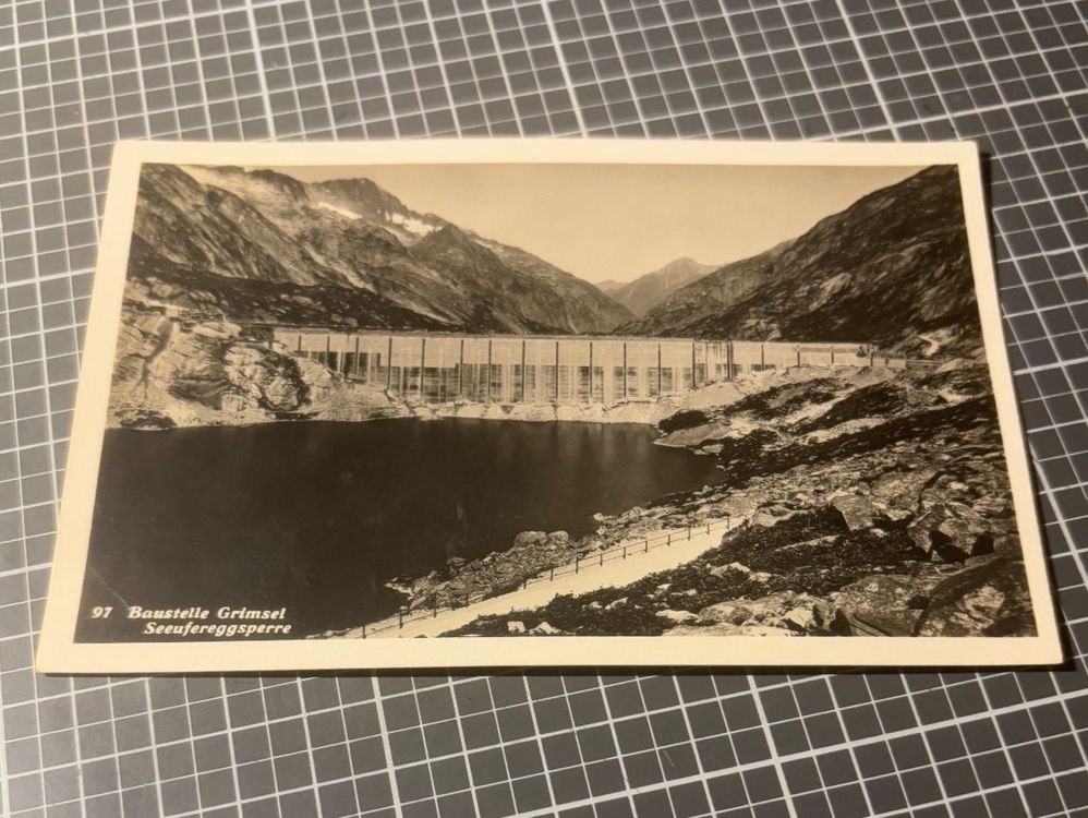 AK Baustelle Grimsel Seeufereggsperre. ungel. (Gebraucht) in Utzenstorf ...