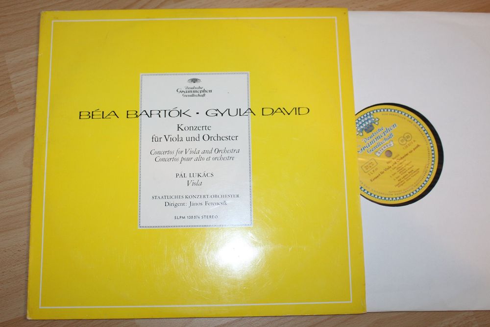 BARTÓK / Gyula DAVID: Viola-Konzerte; DGG Tulips (Gebraucht) in Möriken ...