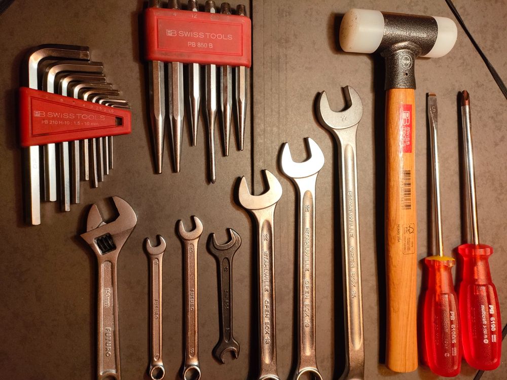 Werkzeug Set, Hammer, Inbus, Splintentreiber, Schr.zieher | Kaufen auf ...