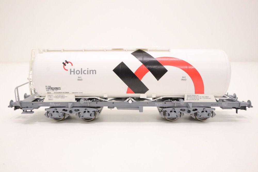 Roco 47381 + 47559 SBB Uacs Zementwagen Holcim, DC H0 (Gebraucht) in ...