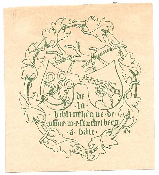 Ex-libris héraldique Marie-Elisabeth STÜCKELBERG, Basel (D'occasion) à ...