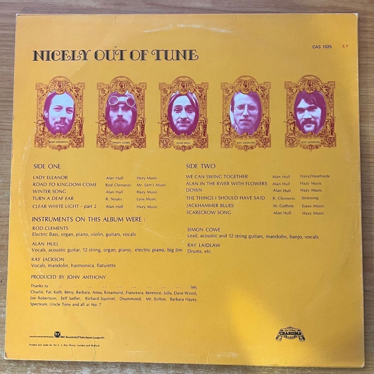 Lindisfarne - Nicely Out Of Tune / 1. UK 1970 - Nice Copy (Gebraucht ...