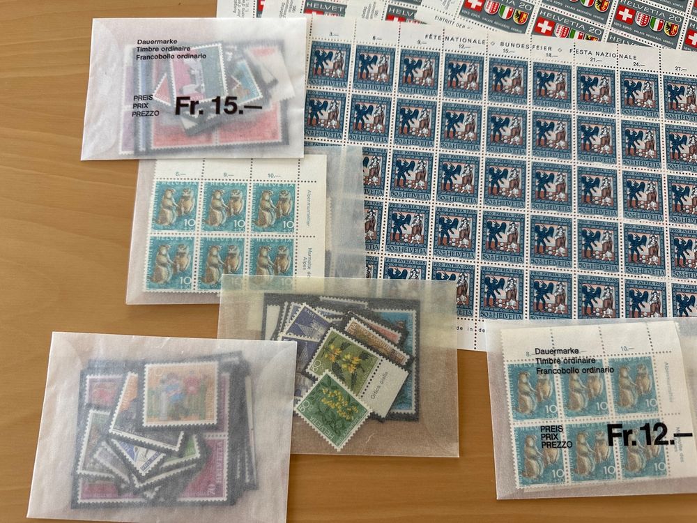 Ungestempelte Briefmarken Schweiz - Frankatur-Wert CHF 200 (Neu (gemäss Beschreibung)) in ...