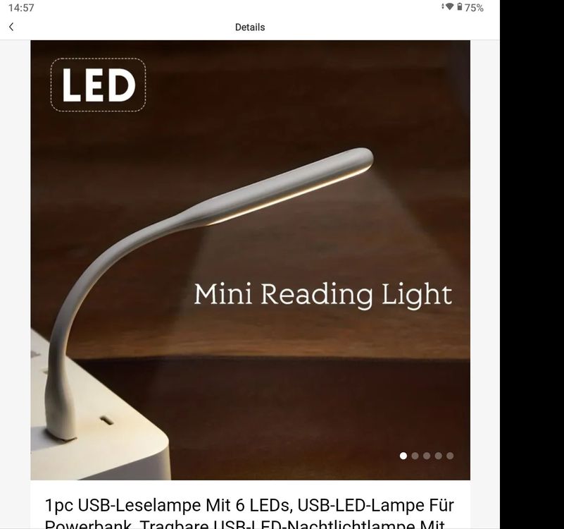 USB-Leselampe Mit 6 LEDs, USB-LED-Lampe Für Powerbank etc. | Kaufen auf Ricardo