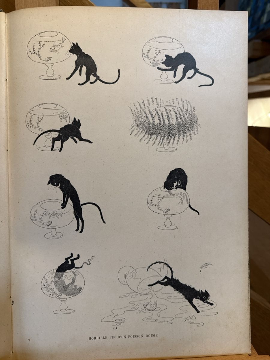Steinlen planches histoires de chats dessins livre malicieux (D ...