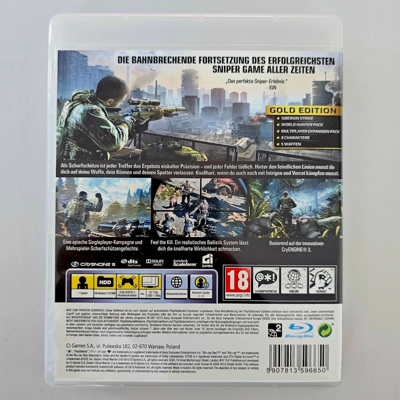 Sniper Ghost Warrior 2 Gold Edition (PS3) (Gebraucht) in Holziken für ...