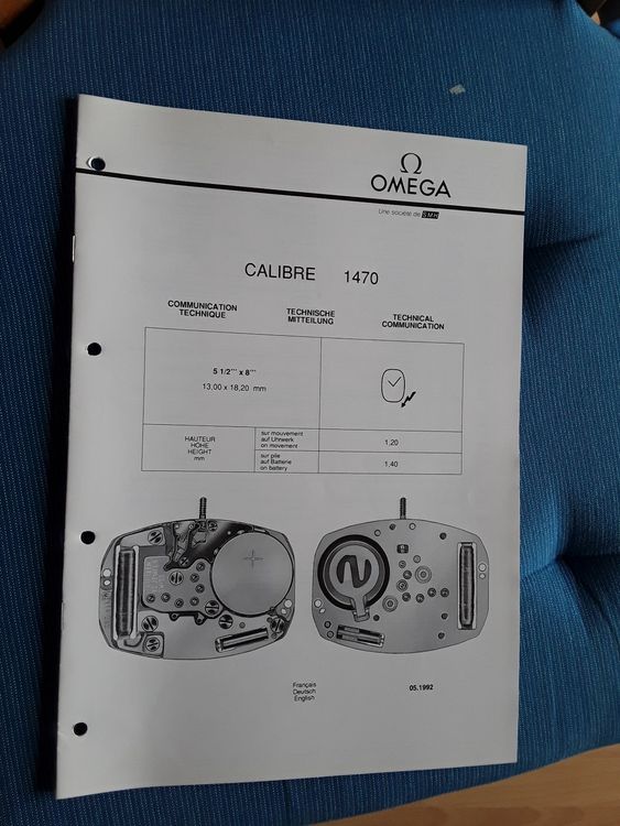 Omega Cal. 1470 Technische Anleitung (Gebraucht) in Biel/Bienne für CHF ...