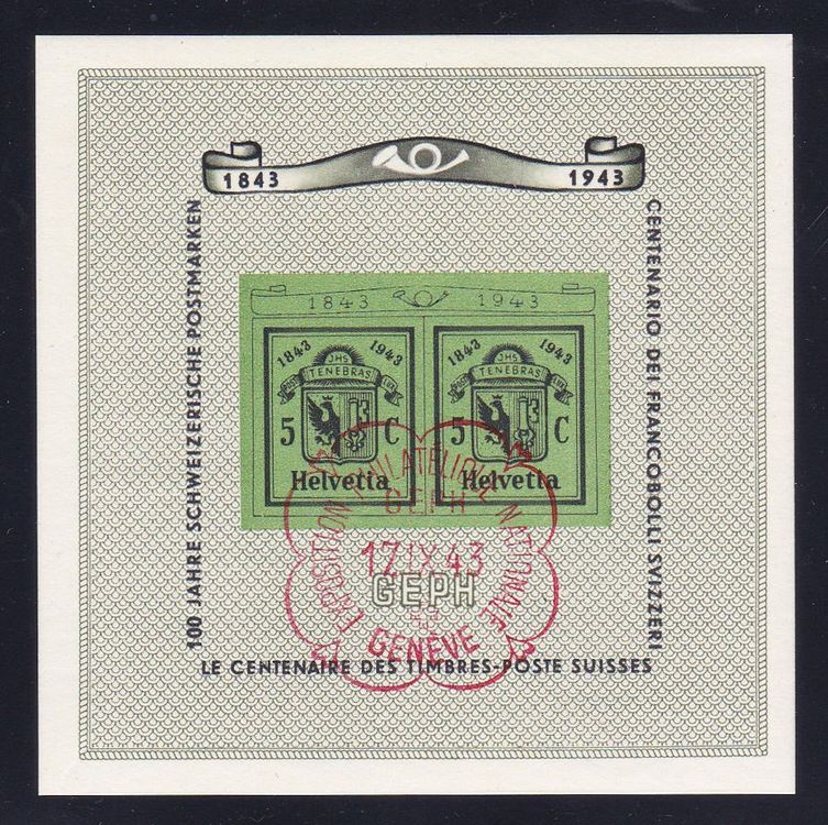 W18 Genfer Block mit ET-Stmp., SBK 60.- | Kaufen auf Ricardo