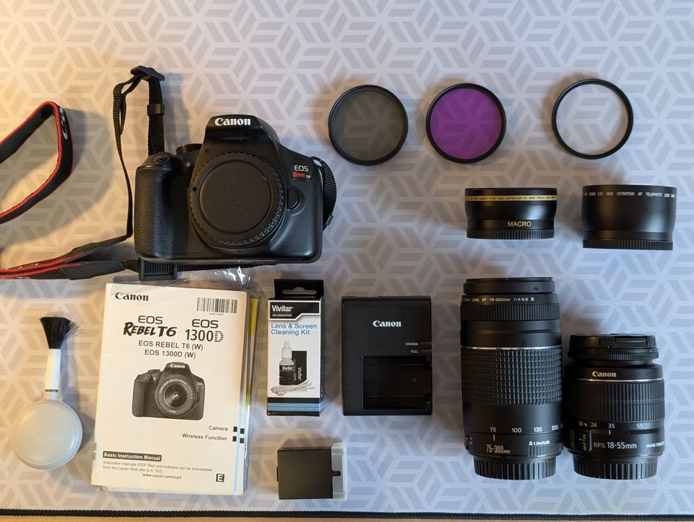 Canon EOS Rebel T6 (1300D) DSLR Kamera Kit (Gebraucht) in baden für CHF 330 – nur Abholung auf ...