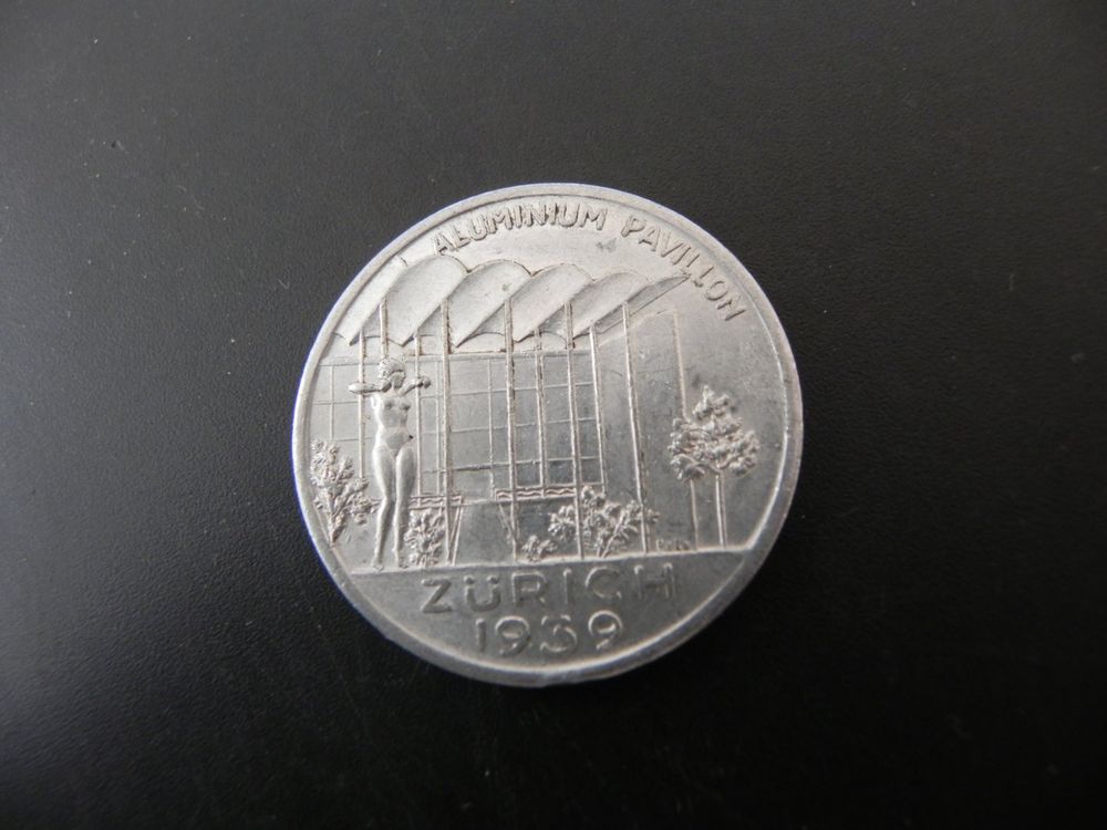 Jeton Schweiz Landi Zürich 1939 Aluminium Pavillon (Gebraucht) in Biel/Bienne für CHF 1.9 – mit ...