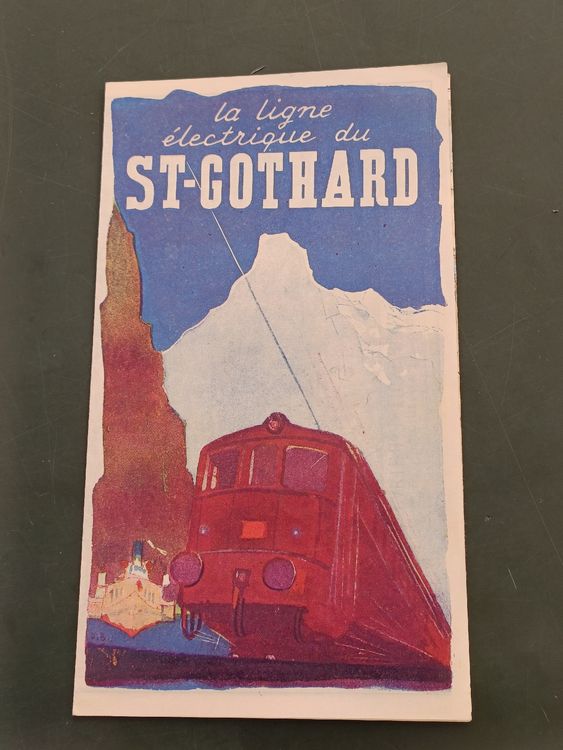 Litho Prospekt / La Ligne electrique du St Gotthard ca. 1930 (Gebraucht ...