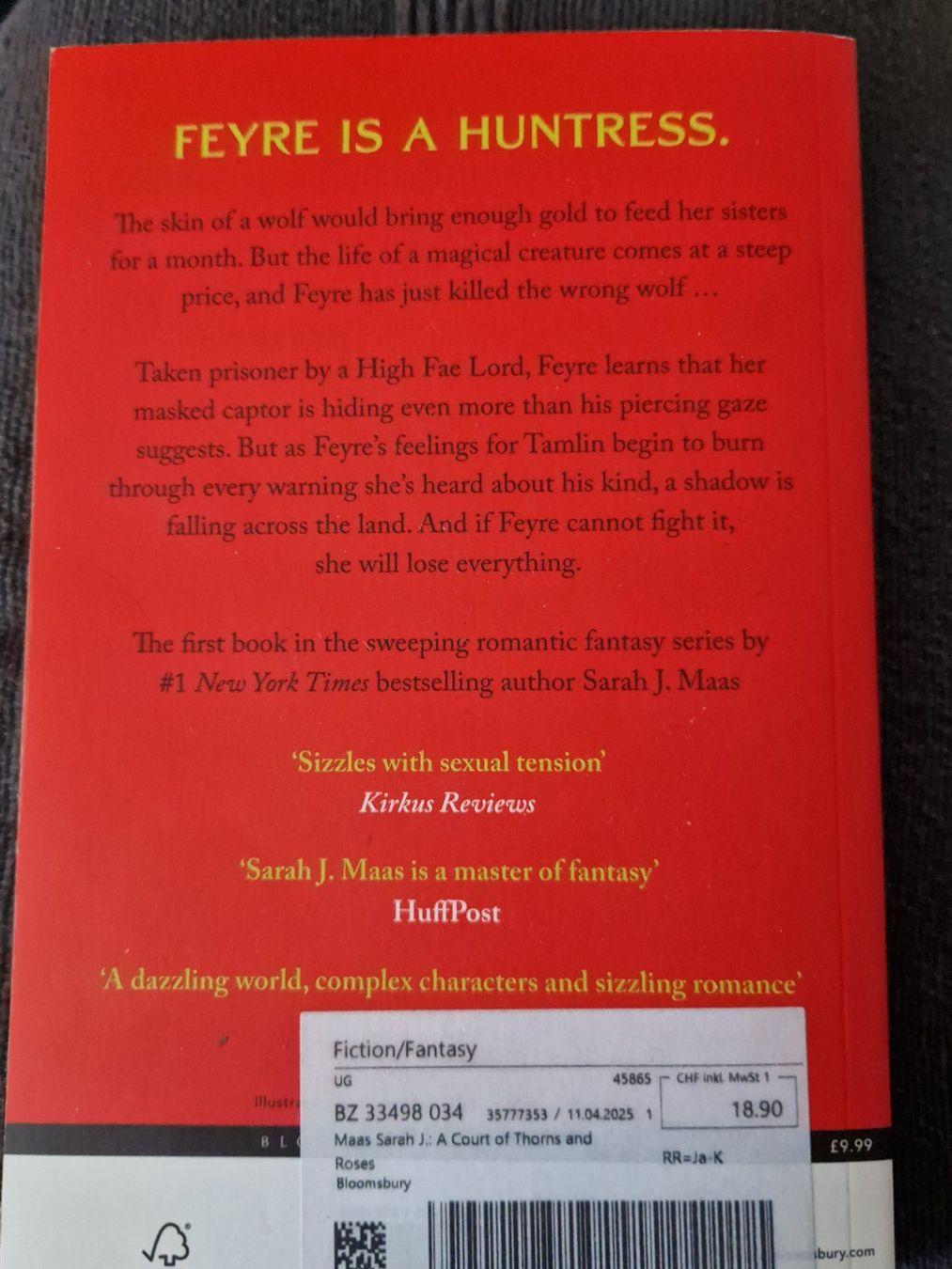 Sarah J. Maas A Court of Thorns and Roses ACOTAR Book 1 (Neu (gemäss ...