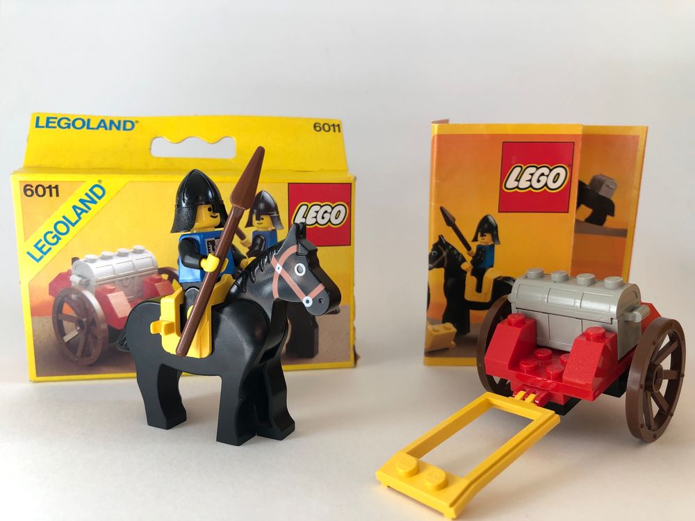 Vintage Lego Nr.6011, Falkenritter mit GRAUER Schatzkiste (Gebraucht ...