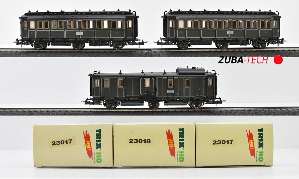 Trix 3x Personenwagen K.Bay.Sts.B H0 GS mit OVP (Neu (gemäss ...